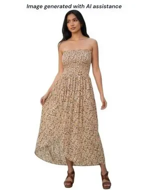 Patrons of Peace | Dresses | Patrons Of Peace S Yellow Floral Smocked ...